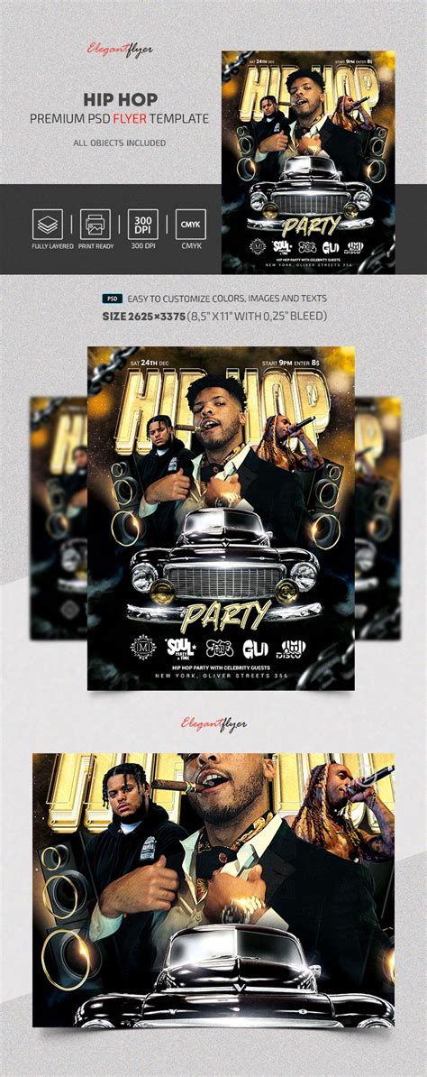 Black And Gold Luxury Hip Hop Flyer Premium Flyer Template Psd By