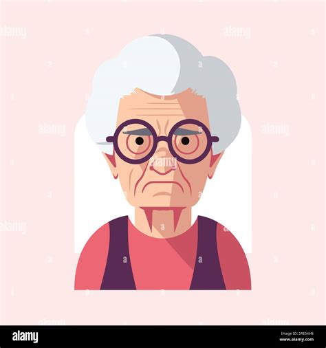 Angry Elderly Lady Stock Vector Images Alamy