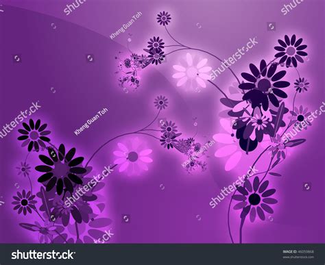 Illustration Various Assorted Flowers Wallpaper Design Stock Illustration 46059868 Shutterstock