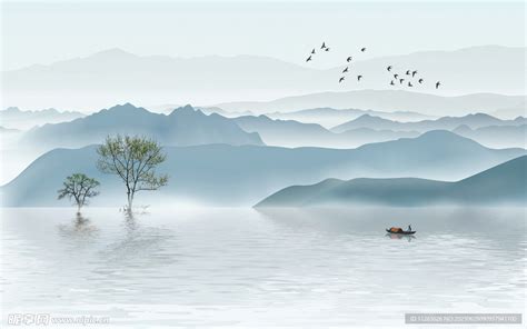 水墨画背景设计图传统文化文化艺术设计图库昵图网