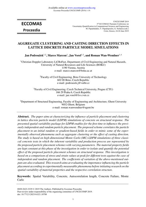 Pdf Aggregate Clustering And Casting Direction Effects In Lattice