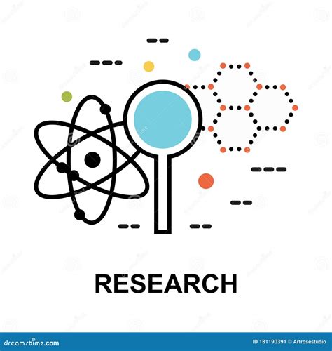 Modern Flat Thin Line Design Vector Illustration Concept Of Research