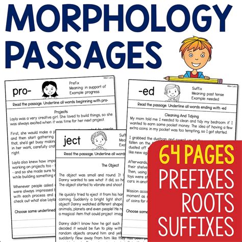 Morphology Reading Passages With Prefixes Suffixes And Word Etsy