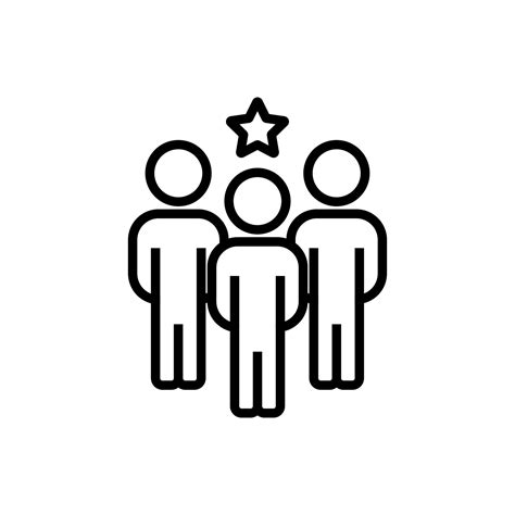 Leider Van Team Geïsoleerd Lijn Icoon Perfect Voor Ui Appjes