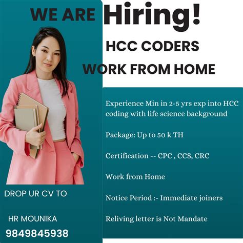 A Mounika On Linkedin We Are Hiring Hcc Coders Up To 50k