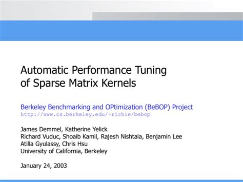 Powerpoint Bebop Berkeley Benchmarking And