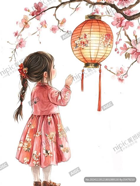 ai创作图古风小孩放鞭炮 拿灯笼的女孩 古风汉服q版女孩过年 卡通儿童古风 女孩提灯笼 拿灯笼儿童 手绘花灯插画 手绘插画年味春节 古风背影