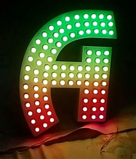 Acrylic Multi Color Pixel LED Signage Letter Shape Rectangle At Inch In Kolkata