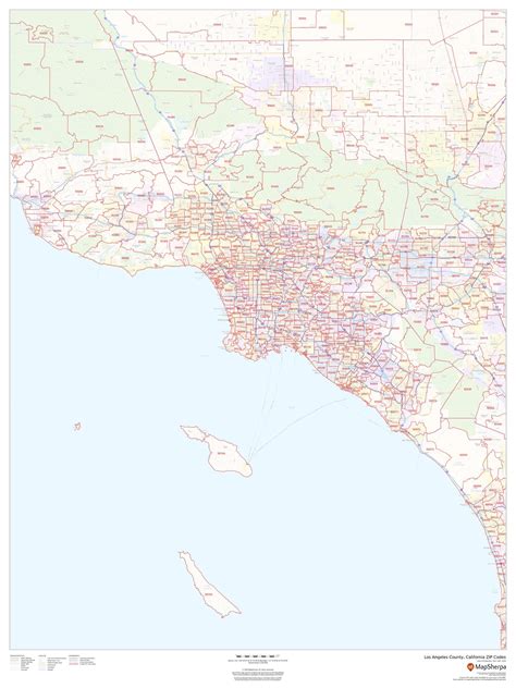 Los Angeles County Zip Code Map Pdf United States Map