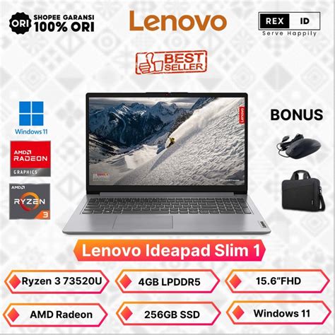 Jual Lenovo Idepad Slim 1 15 AMD Ryzen 3 7320U 4GB 256GB 15 6FHD Windows 11 Shopee Indonesia