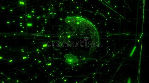 Big Data Cloud Around Digital Earth Data Globe Abstract 3d Rendering Network Connection