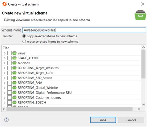 Connect Amazon S3 From Data Virtuality Studio Using S3 Connector