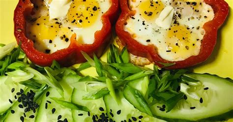Яичница 🍳 в перце с перепелиным яйцом рецепт с фото пошаговый от Ольга
