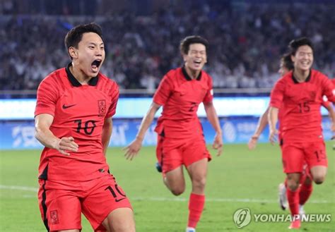 1보 황선홍호 아시안게임 남자축구 3연패일본에 2 1 역전승 파이낸셜뉴스