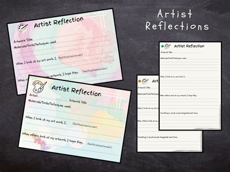 Artist Reflection Templates Teaching Resources