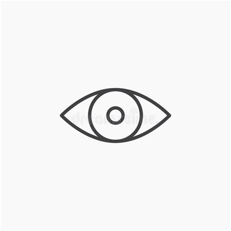 Visibleline In Thin Line Black Color Flat Simple Vector Symbols