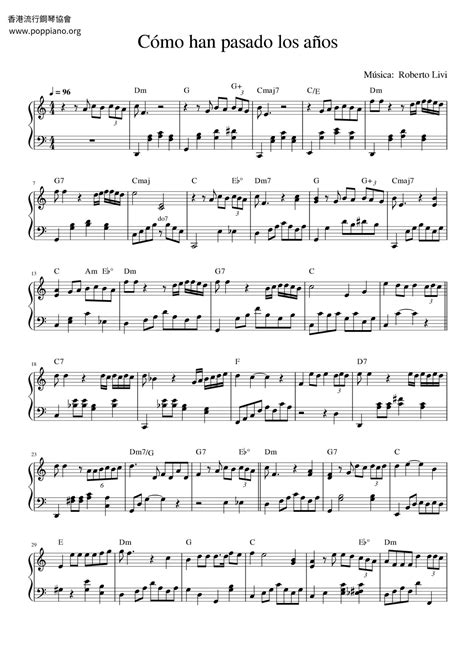 Roberto Livi Como Han Pasado Los Anos Sheet Music Pdf Free Score
