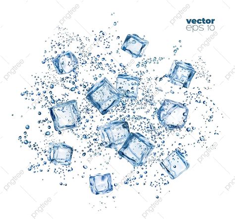 얼음 결정 큐브와 물방울 신선한 결정 유리 Png 일러스트 및 벡터 에 대한 무료 다운로드 Pngtree