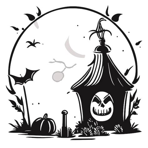 Premium Vector Happy Halloween With Night And Scary Haunted Castle