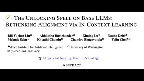 The Unlocking Spell On Base Llms Rethinking Alignment Via In Context