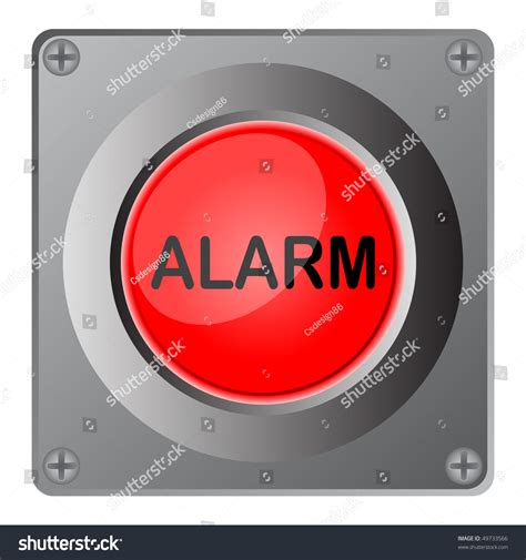 Red Alarm Button Stock Vector Illustration Shutterstock
