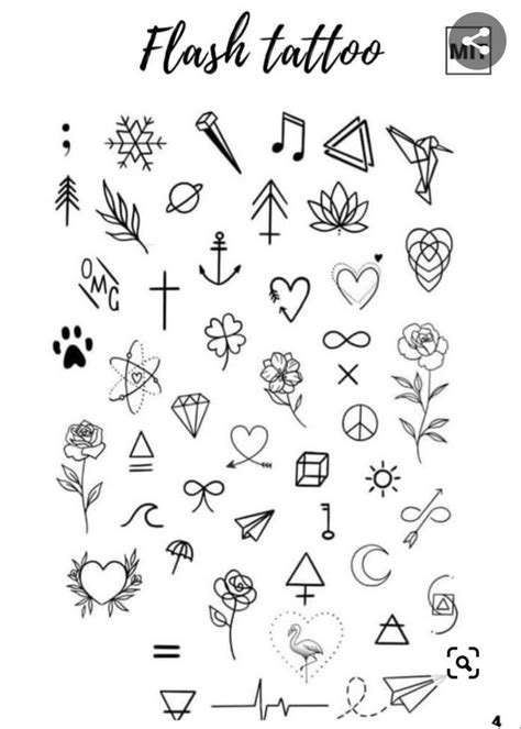 The Flash Tattoo Is Shown In Black And White With Different Symbols On