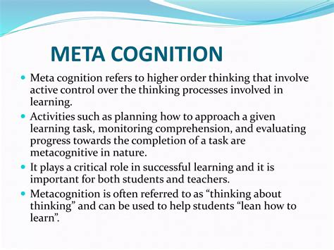 meta cognition ppt pptx
