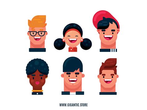 Flat Design Teenage Character Illustrations In Adobe Illustrator By