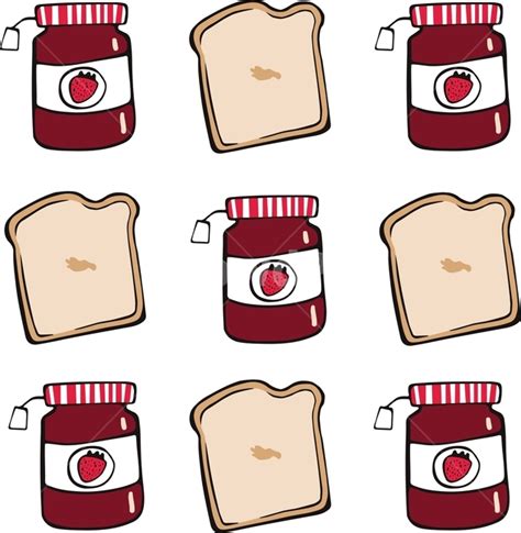 빵과잼 패턴 백터그림 딸기쨈 토스트빵 사진이미지일러스트캘리그라피 Oxsbrush작가