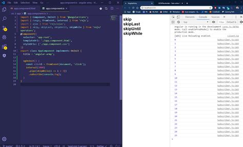 skipwhile not working as expected · issue 5219 · reactivex rxjs · github