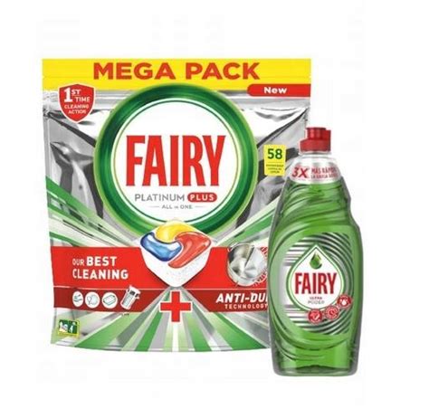 Fairy Platinum Plus 58 szt. + Fairy Ultra Płyn do - 12707946686 ...