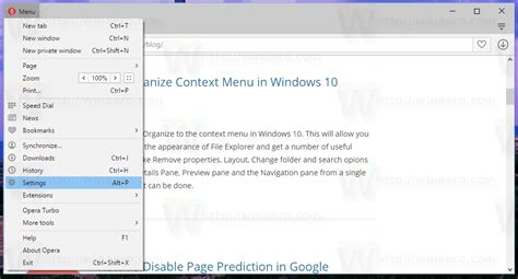 How To Disable Page Prediction In Opera