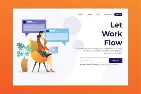 Premium Vector Landing Page Template Premium Vector