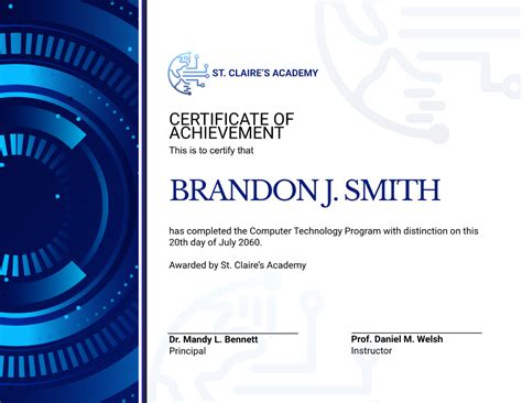 Free Computer Certificate Templates To Edit Online