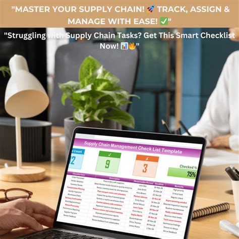 supply chain management checklist template in excel next gen templates
