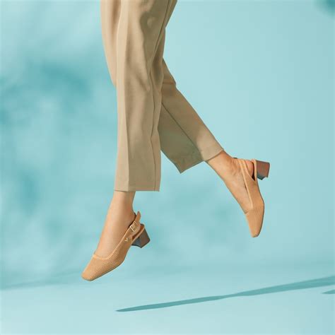 Melody Slingback Square Toe Block Heel In Nutmeg Vivaia