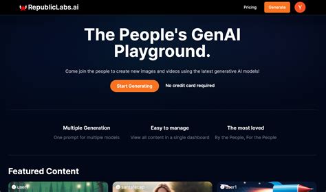 republiclabs ai generate images and videos from ai generative models