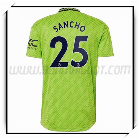 Magasin Vendu Maillot De Manchester United SANCHO Third Personnalisable