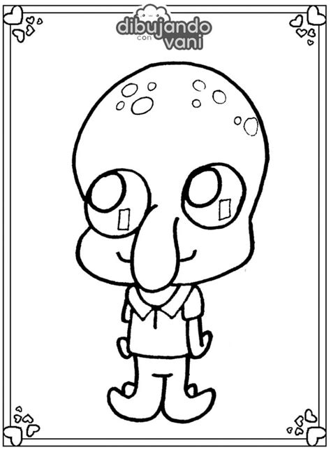 Dibujo De Calamardo Para Imprimir Y Colorear Dibujando Con Vani