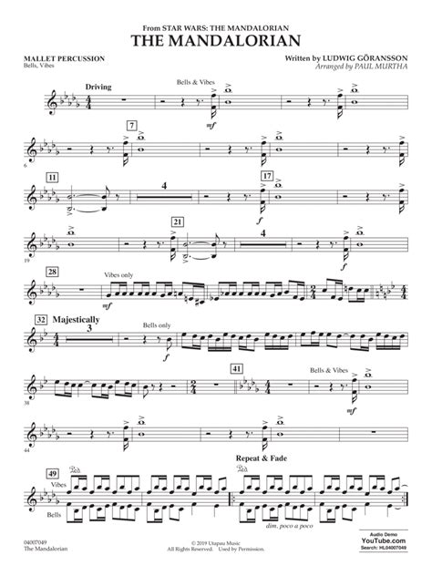The Mandalorian From Star Wars The Mandalorian Arr Paul Murtha