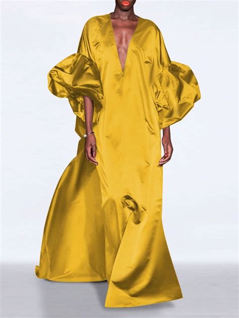 Vonda 2023 летнее женское платье с рукавами фонариками богемное платье свободное однотонное