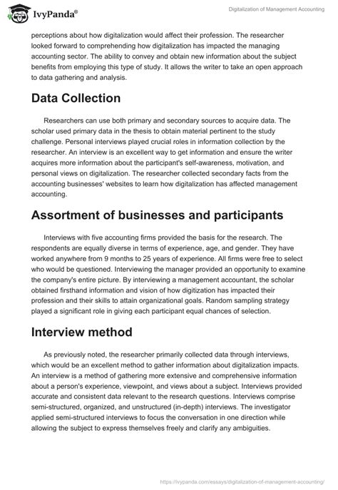 Digitalization Of Management Accounting 5466 Words Research Paper Example