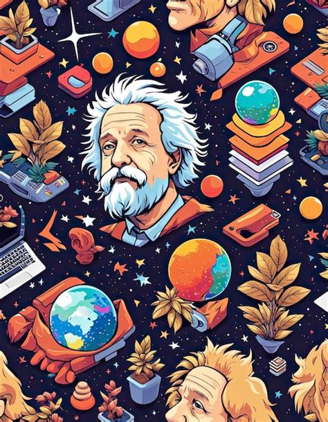 Premium Ai Image Einstein Vector Illustration
