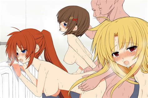Rule 34 Fate Testarossa Female Female Focus Hayate Yagami Mahou