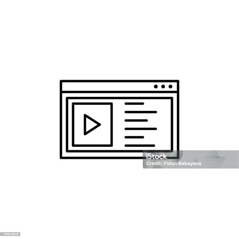 학습 브라우저 스트리밍 아이콘 교육의 요소 그림입니다 기호와 기호는 웹 로고 모바일 앱 Ui Ux에 사용할 수 있습니다 개념에 대한 스톡 벡터 아트 및 기타 이미지 Istock