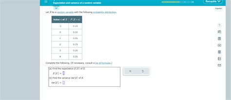 Solved Let X Be A Random Variable With The Following Chegg