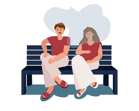 Premium Vector A Husband Smokes In The Presence Of His Pregnant Wife