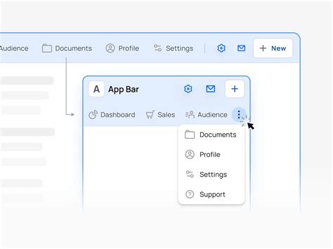 Application Bar Ui Design Guidelines Component Anatomy Styles Use