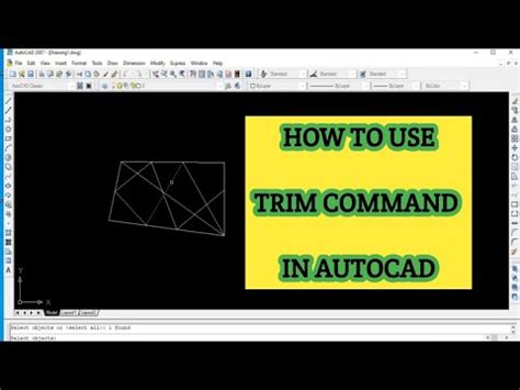 How To Use Trim Command In AutoCAD II Trim Command II By Civil Engineering With Tariq YouTube