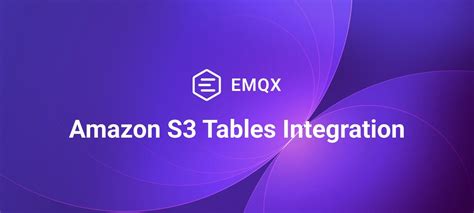 From Real Time Iot Data To Big Data Analytics With Amazon S3 Tables And Emqx Emq